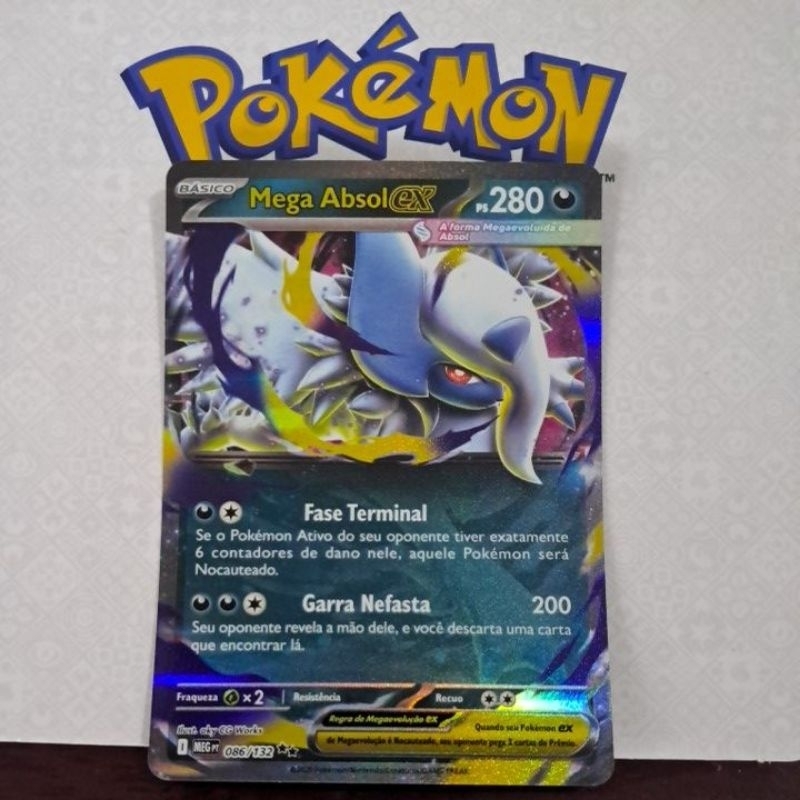 Carta Card Pokémon Mega Absol Ex | Shopee Brasil