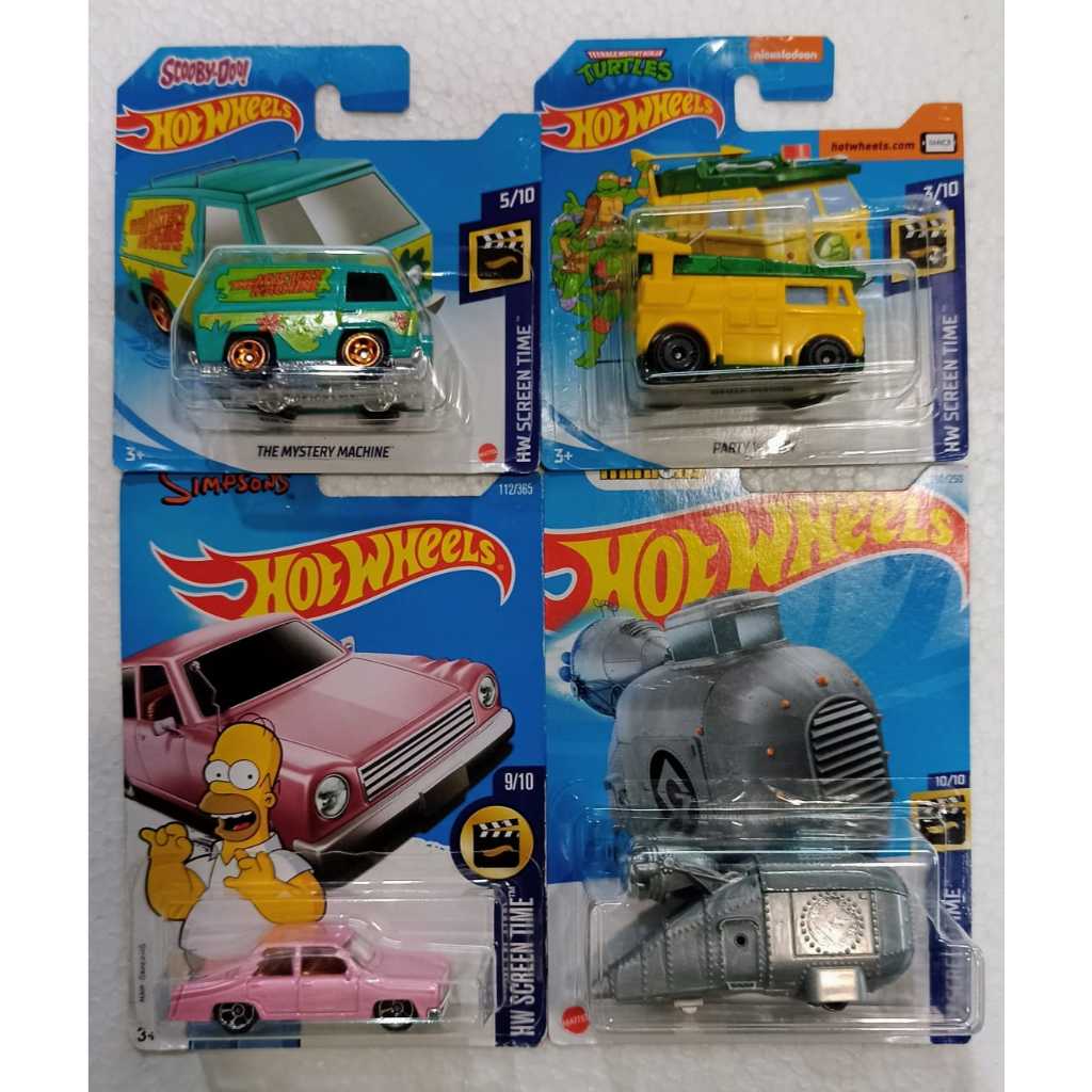 Kit 45 Temáticos Hot Wheels & Matchbox : The Simpson, Scooby-Doo The ...