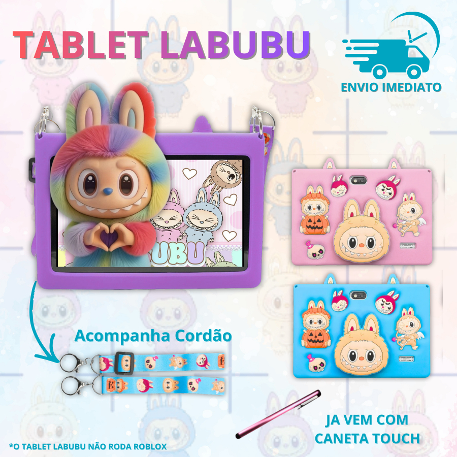 Tablet Infantil Labubu 7" Kids 4GB RAM 128GB + Expansão Android Wi-Fi ...
