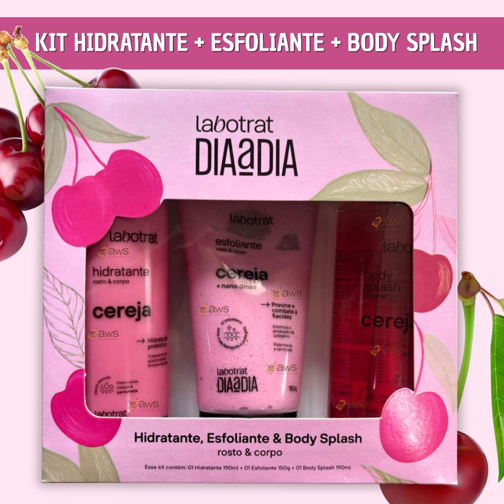 Kit Labotrat Body Splash + Esfoliante + Hidratante Facial Dia A Dia ...