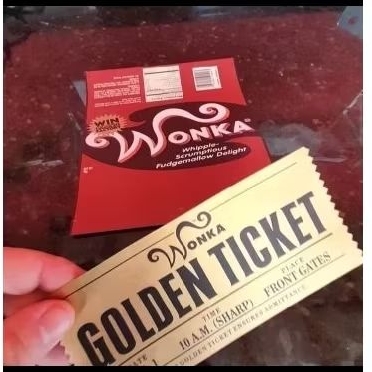 embalagem Wonka + Golden ticket | Shopee Brasil