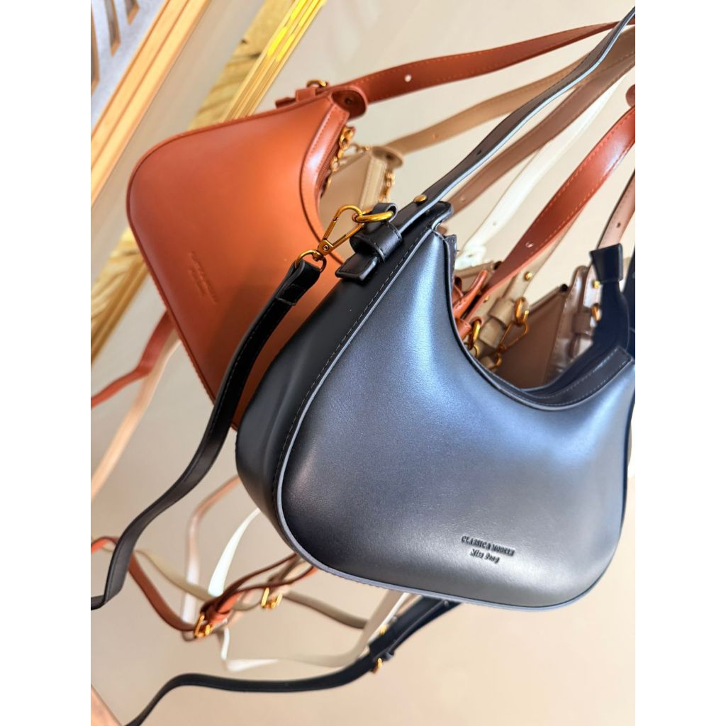 Bolsa Feminina Miss Dong Meia Lua Chic Alça de Ombro e Transversal ...