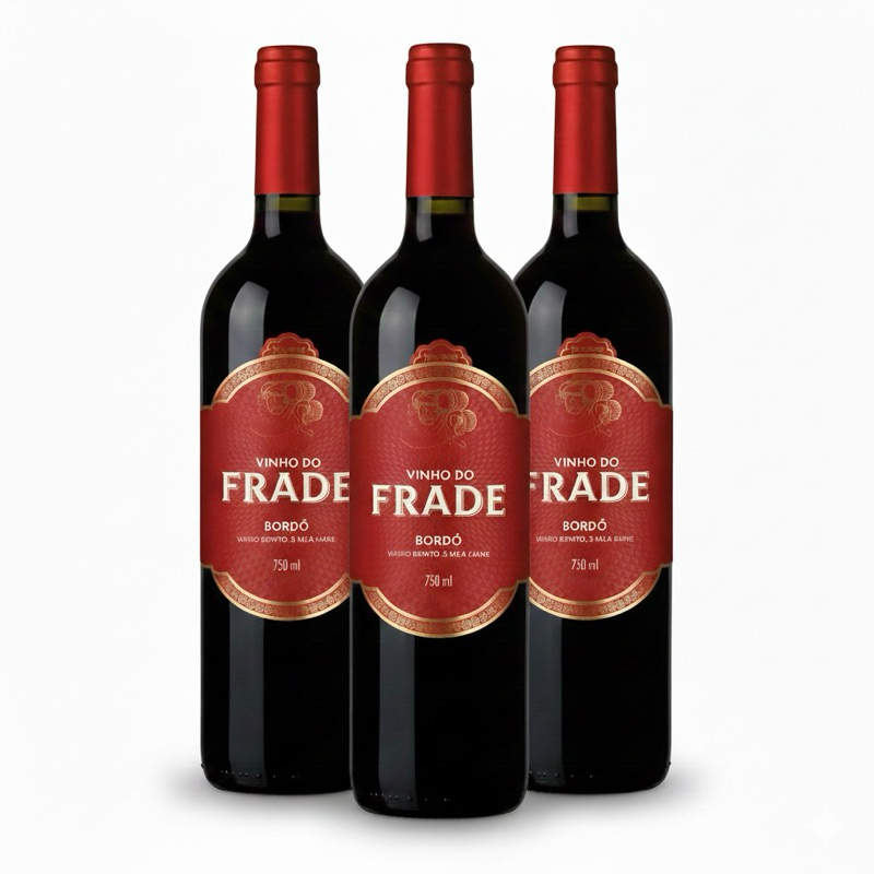 Kit C/3 Vinhos Tinto Suave Bordô Do Frade | Shopee Brasil