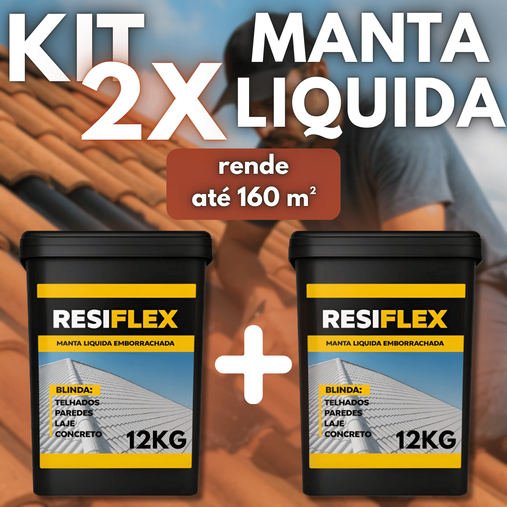 Kit 2 Baldes Resiflex 12kg – Impermeabilização Acrílica Premium para ...