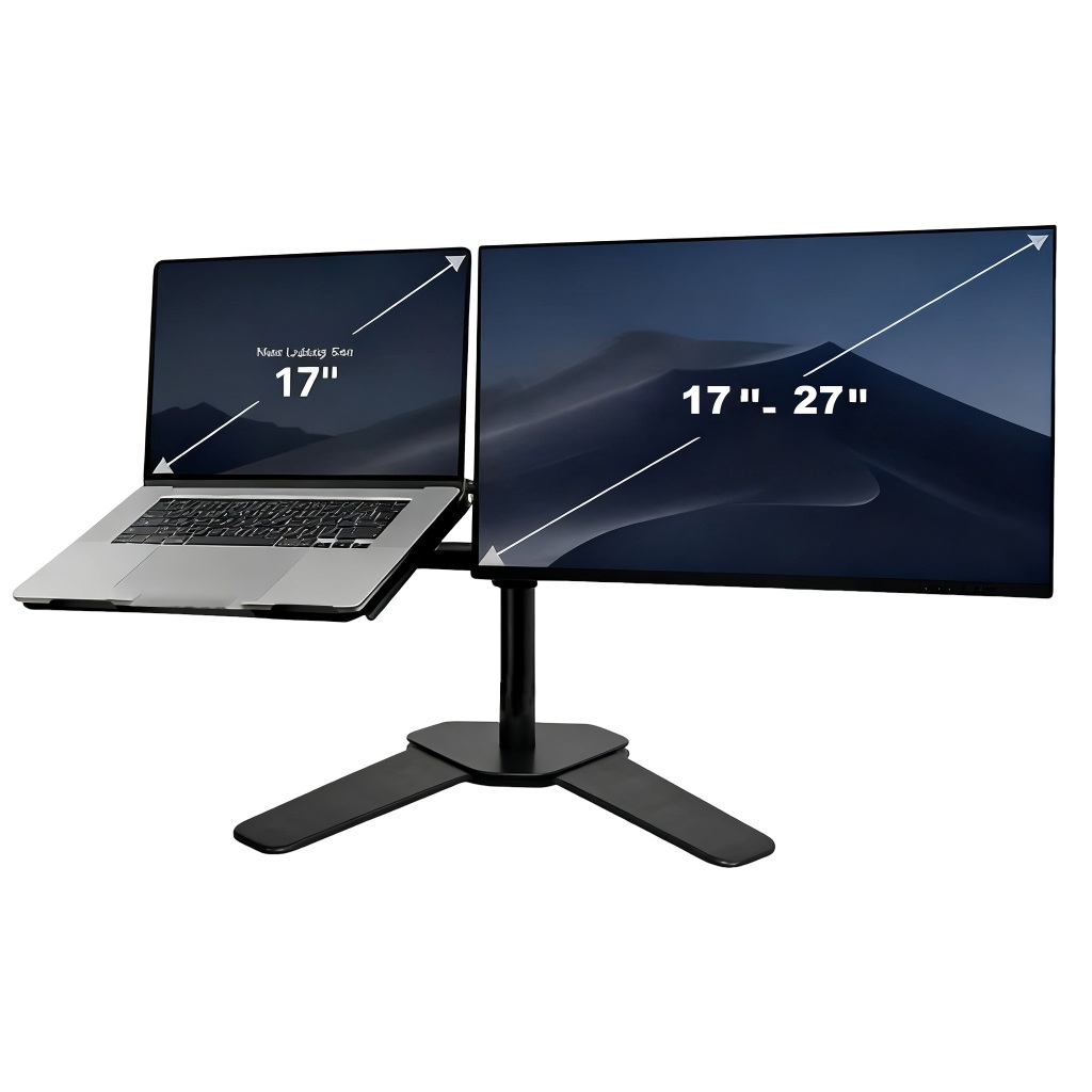 Suporte Monitor e Notebook 17 a 30 Polegadas Aço Laminado Preto 8kg ...