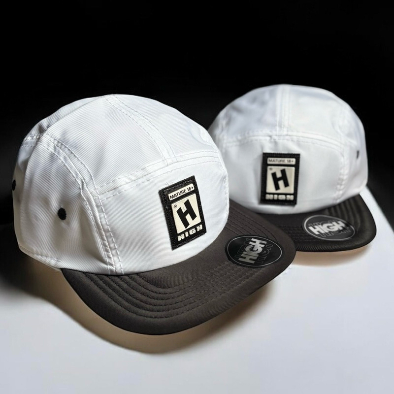 Boné Five Panel High Branco e Preto Unissex – Streetwear | Shopee Brasil