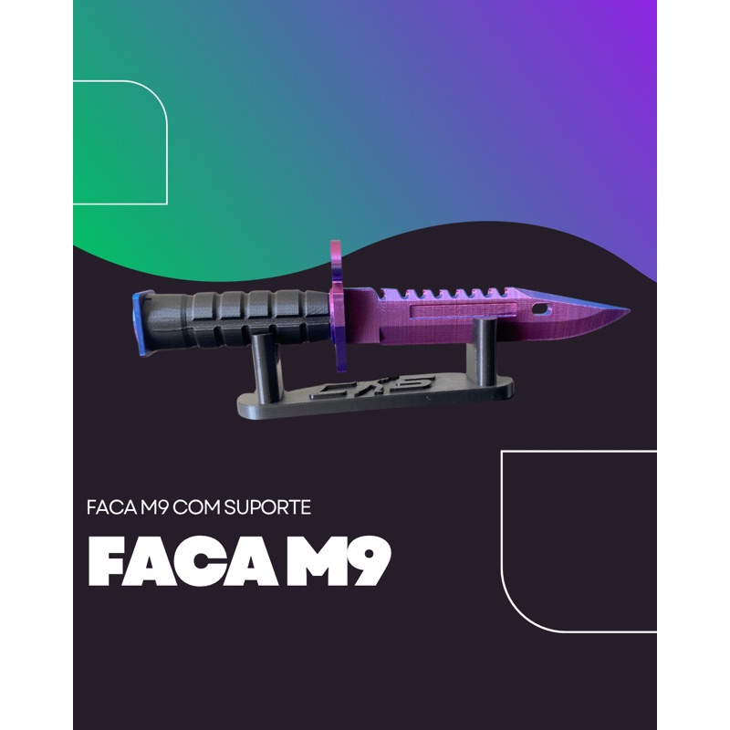 Faca CS:GO Réplica • M9 Baioneta Counter Strike Diversas Cores | Shopee ...