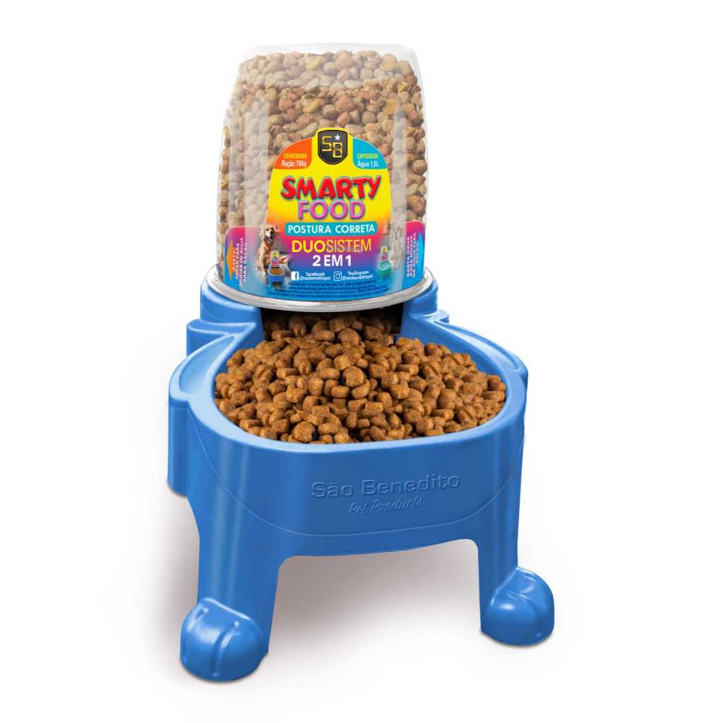 Comedouro Bebedouro Smart Food Postura Correta 1,5 Litros | Shopee Brasil