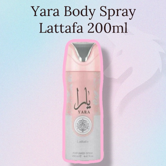 Yara Body Spray Lattafa 200ml | Shopee Brasil