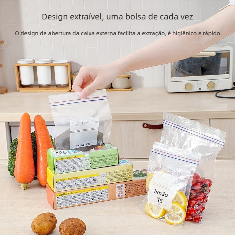 Sacos Herméticos para Alimentos - Reutilizáveis Zip Lock, Compatíveis ...