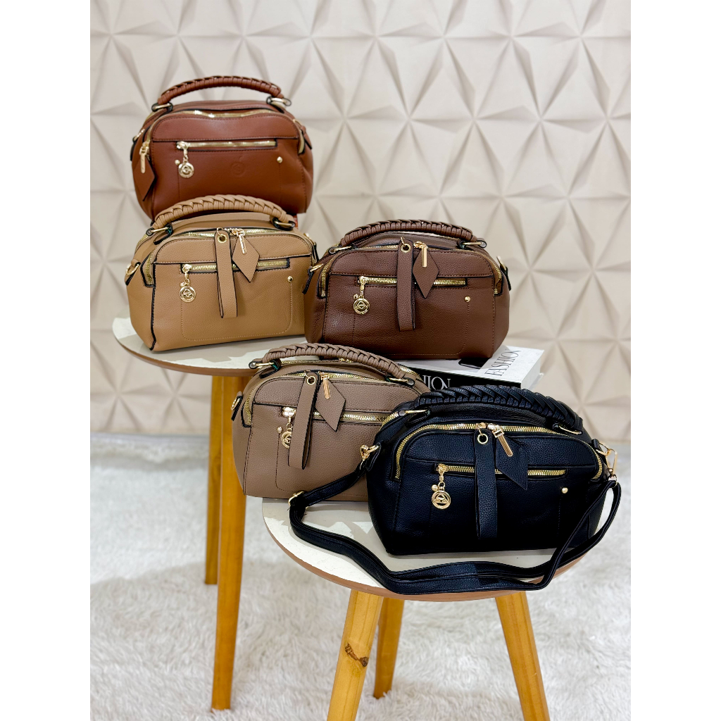 Bolsa Miss Dong Luxo Feminina Premium Executiva Couro PU Transversal ...