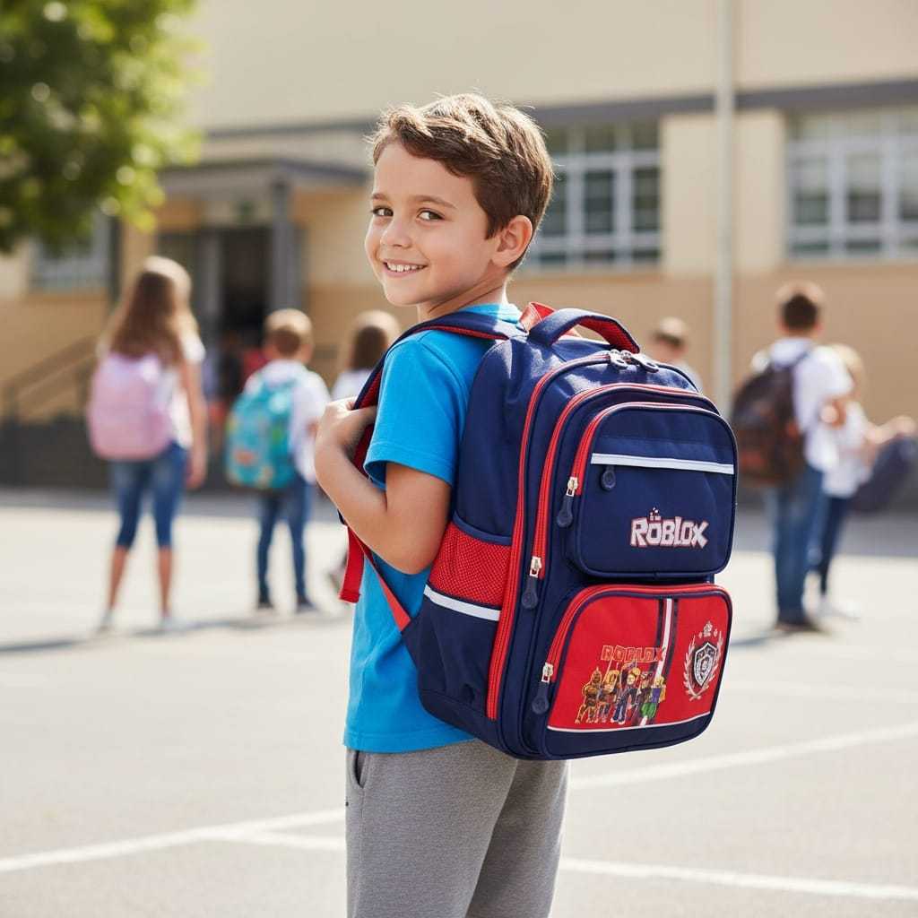 Mochila Escolar Unissex Roblox e KPOP Grande Reforçada Infantil Juvenil ...