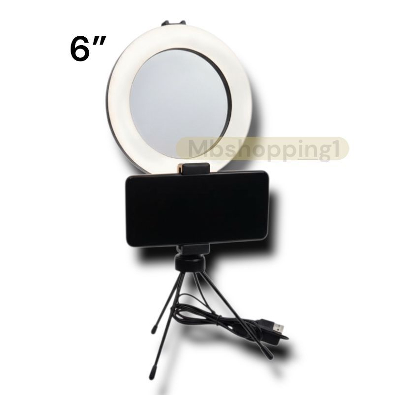 Ring Light Led Mesa Iluminador Pequena Tripé 6 Polegada 16cm MB ...