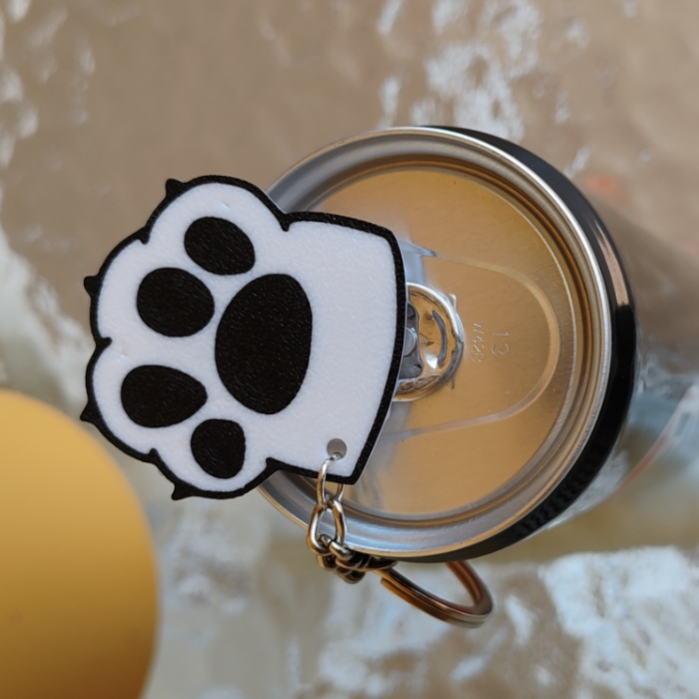 Chaveiro Abridor de Lata Patinha de Gato – Impressão 3D | Chaveiro Fofo ...