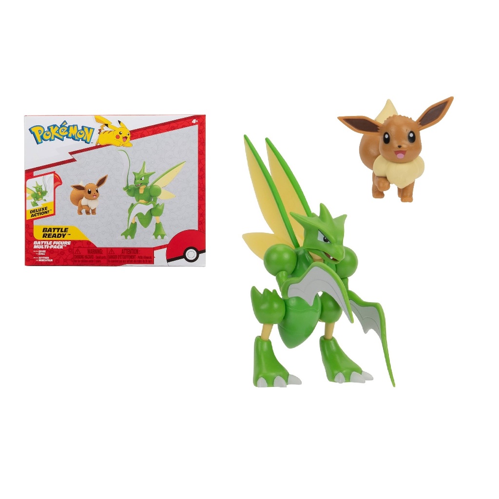 Figura Scyther E Eevee Pokémon Pack Battle Ready | Shopee Brasil