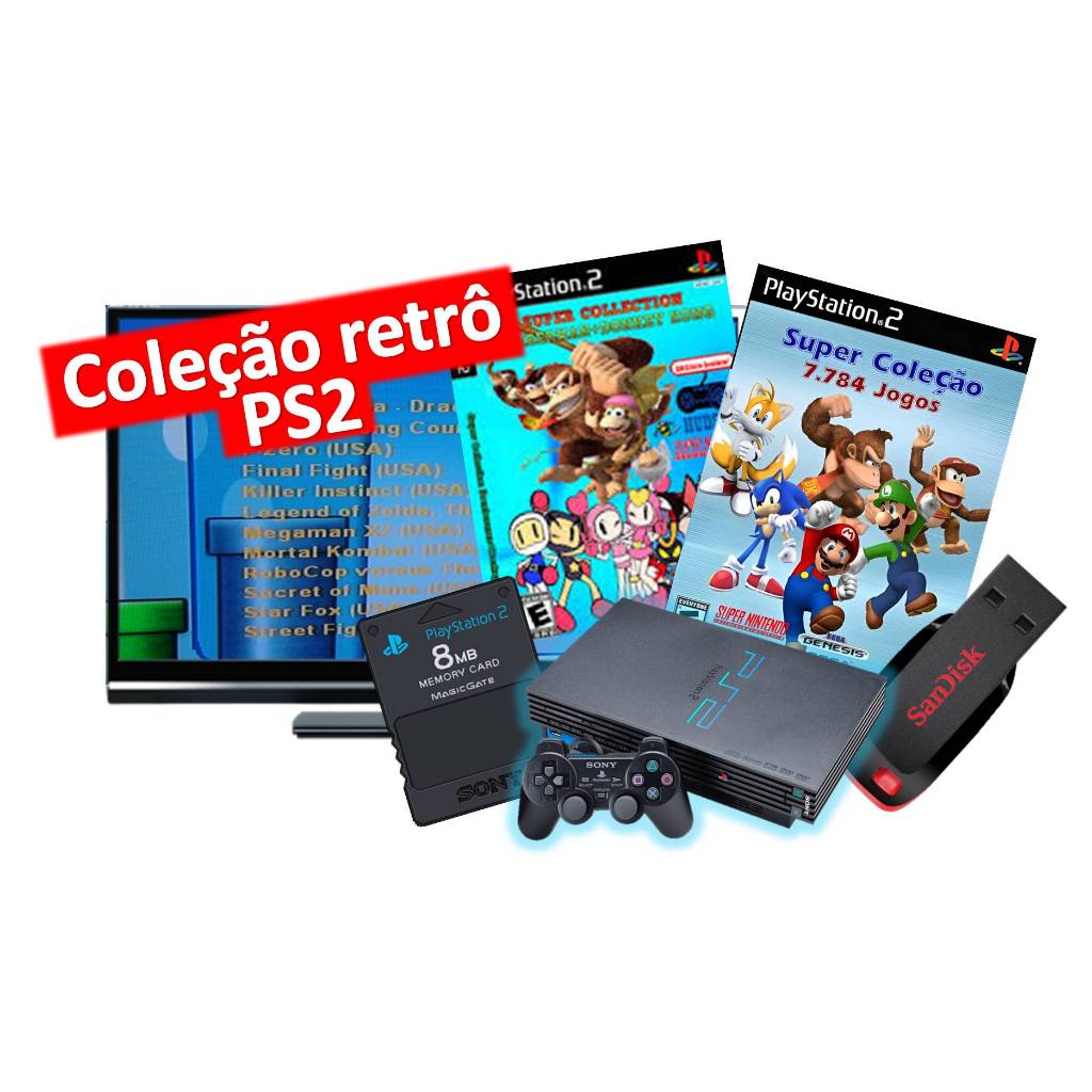 COLEÇÃO 7784 GAMES PS2 – MEGA PACK COMPLETO | DVD | PENDRIVE + MEMORY ...