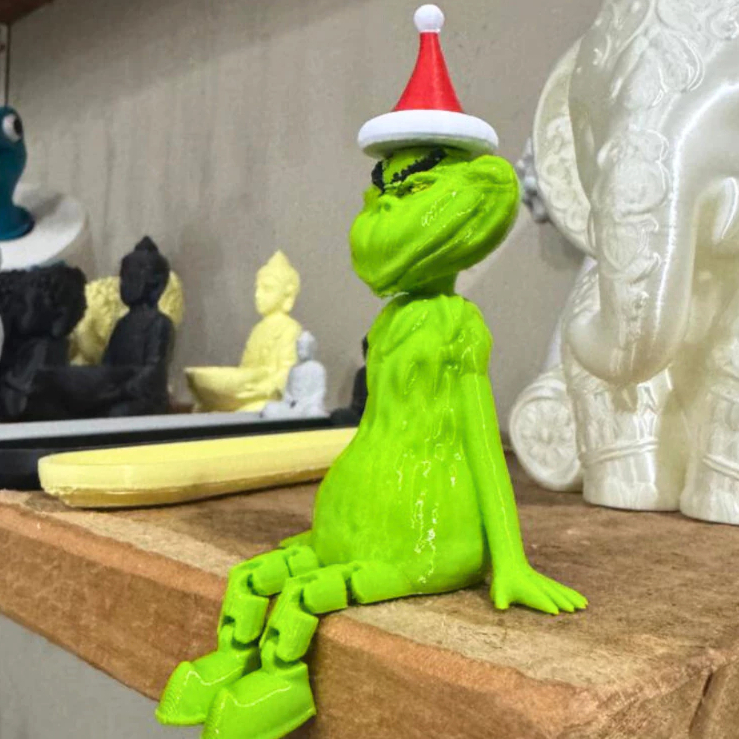 Enfeite de Natal Grinch Sentado | Boneco Decorativo em Impressão 3D ...