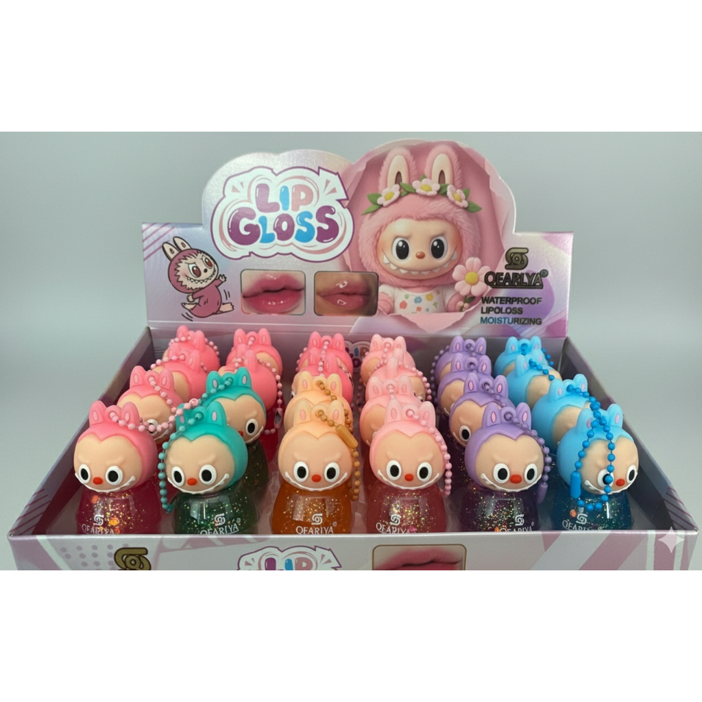 Lip Gloss LABUBU CHAVEIRO- KIT ATÉ 6 UND | Shopee Brasil