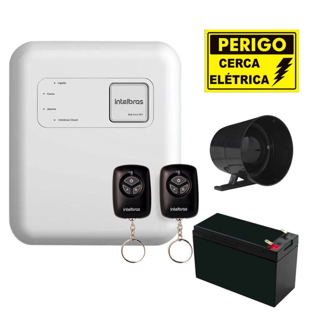 Central Choque Cerca Elétrica Wifi Wireless Via App Intelbras Elc 6012 ...