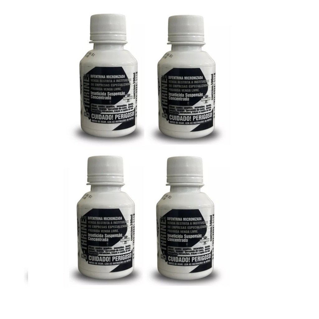 Kit 4 B-thrine 100 Ml Dipil Aranha Escorpião Pulga Ácaros Mosca Cupim ...