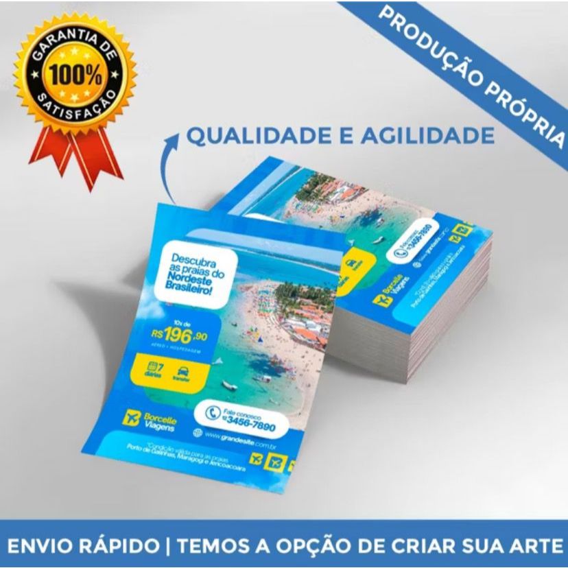 Panfleto personalizado 10x15, papel office 75 g | Shopee Brasil