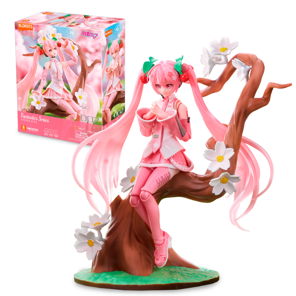 Blokees Figura Articulada Hatsune Miku Sakura Rosa Action Figure Boneco ...