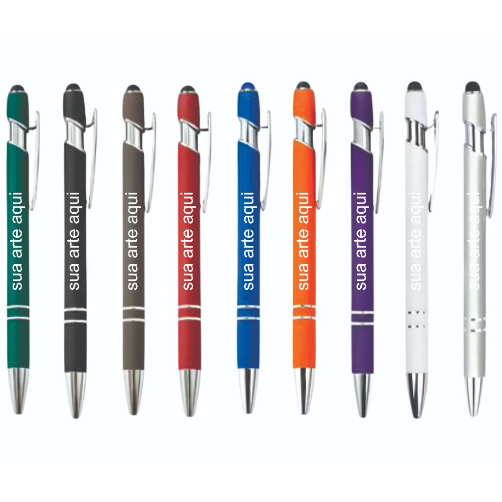 Kit Canetas Metal Touch Personalizadas a Laser Logo Brindes Eventos ...