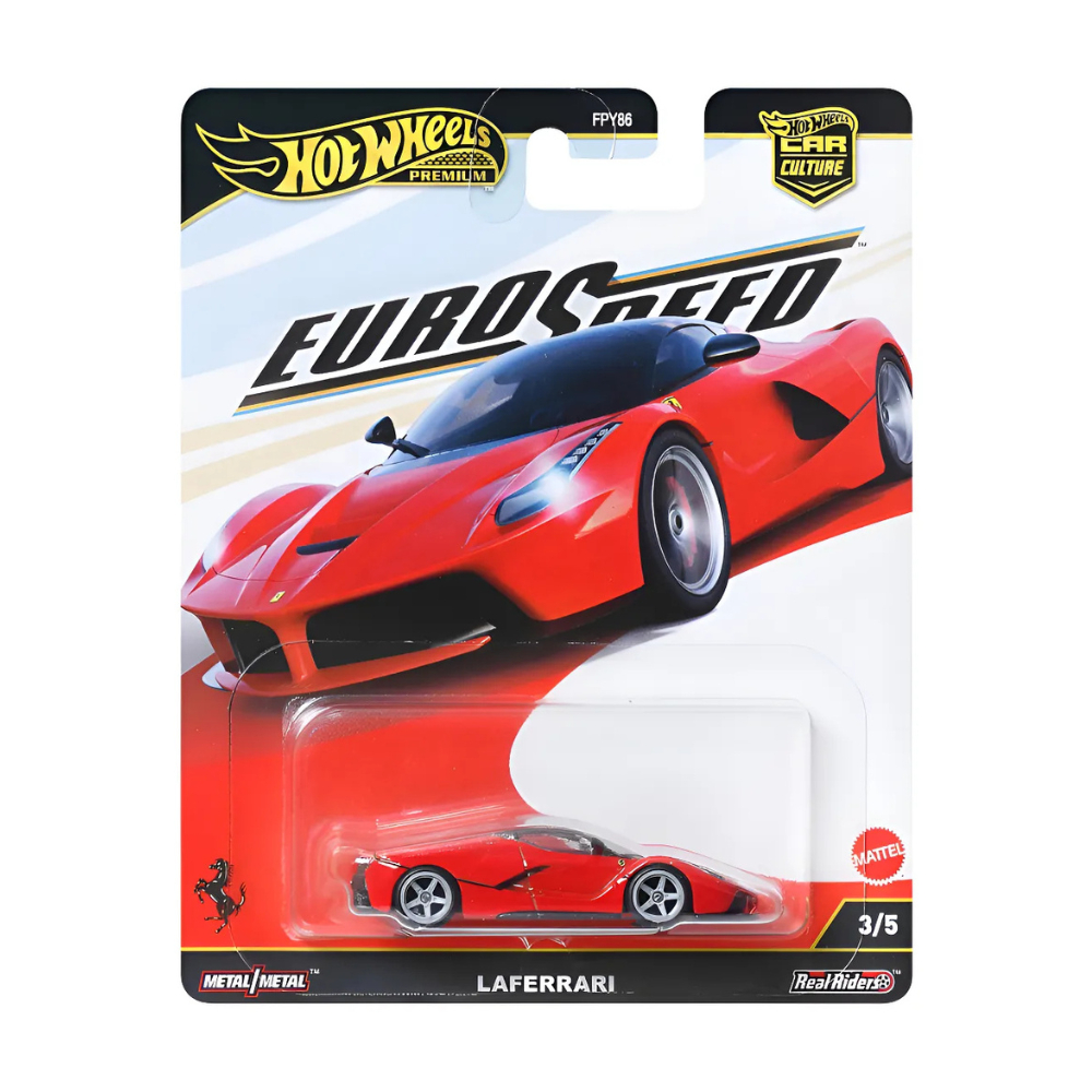 Hot Wheels Premium Car Culture Euro Speed LaFerrari 3/5 Vermelho ...