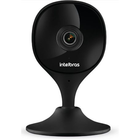 Câmera interna Wi-Fi Full HD IMX C Preta Intelbras com microfone e ...