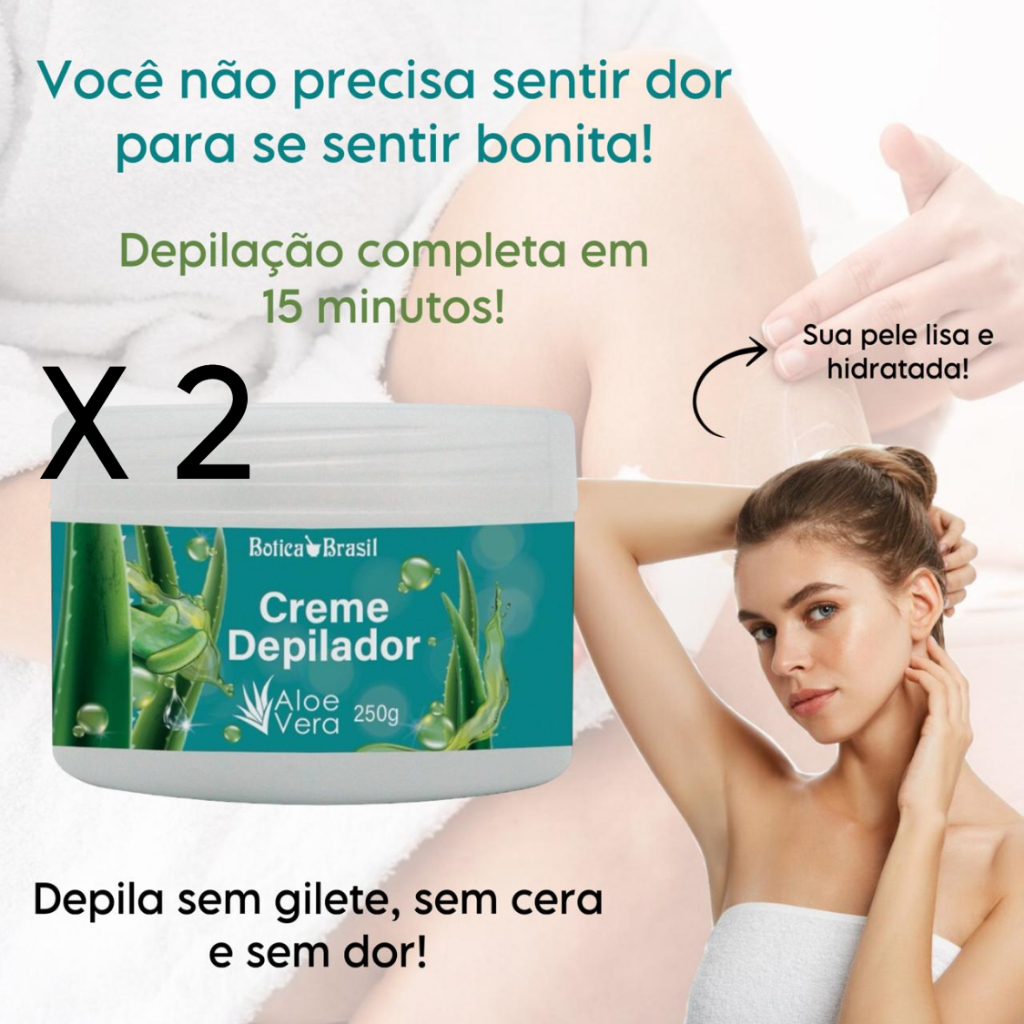 Creme Depilar Sem Dor Axila Virilha e Pernas 2 Unidades | Shopee Brasil