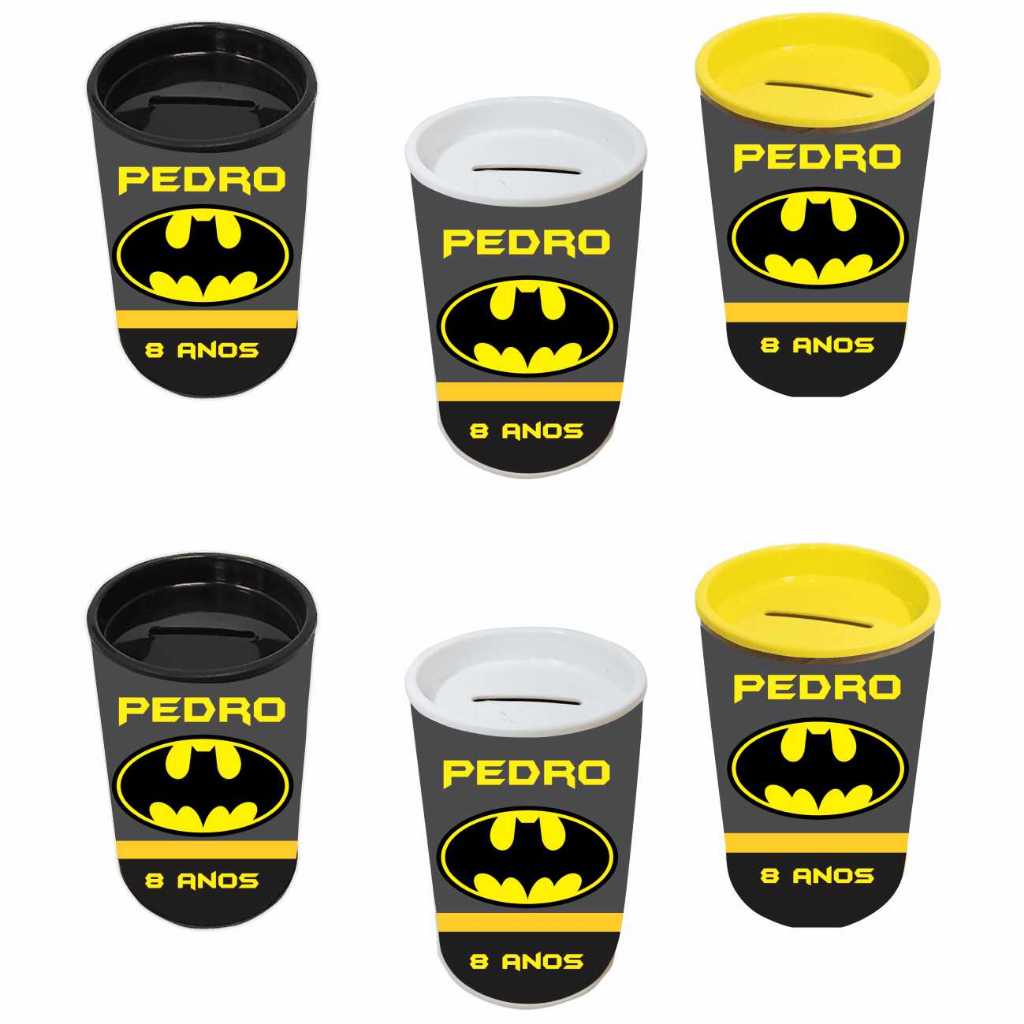 Cofrinhos Para Lembrancinhas Personalizados do Batman | Shopee Brasil