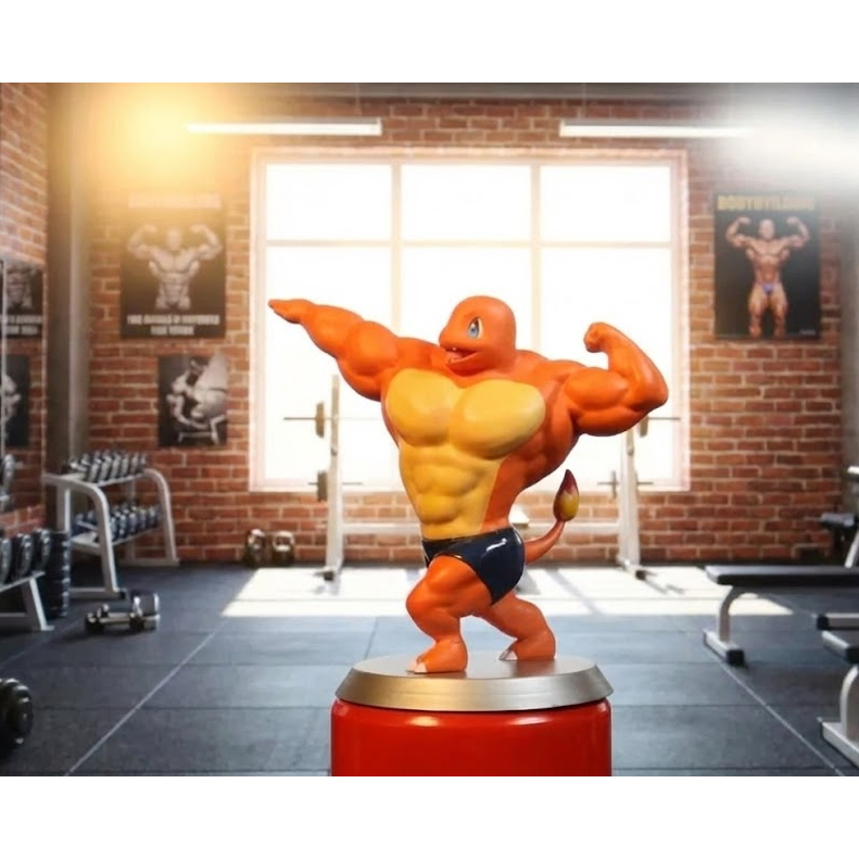 Boneco Charmander Maromba Bombado - Action Figure Pokémon Meme 3D ...