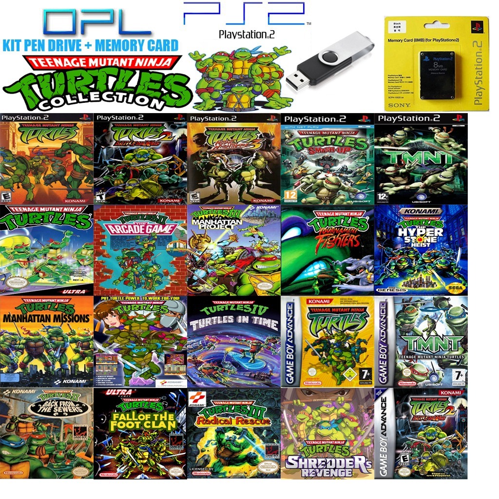 TEENAGE MUTANT NINJA TURTLES COLLECTION - FULL PACK - OPL PS 2 | Shopee ...