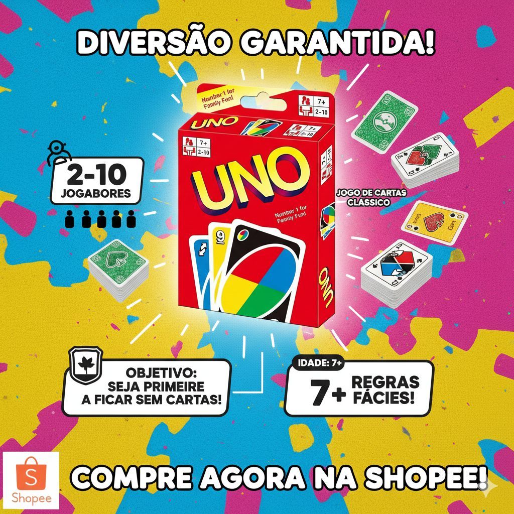 Kit Com 5 Unidades Jogo De Cartas Uno | Shopee Brasil