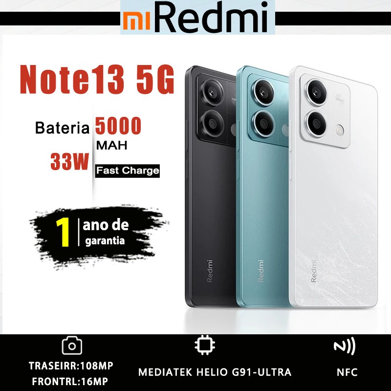 Xiaomi original redmi note13 5G 128GB/256GB+8GB RAM Versão Global ...