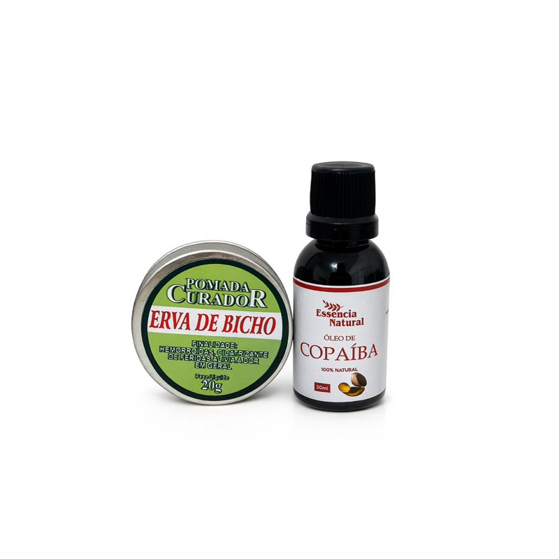 Pomada Erva de Bicho 20g + Óleo de Copaíba 30ml | Kit Natural | Shopee ...