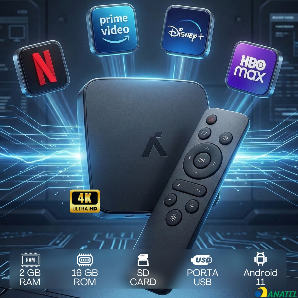Tv Box Aquário Plus 4k Stv-3000 Plus Stv-3000 4k Padrão 4k 16gb Preto ...