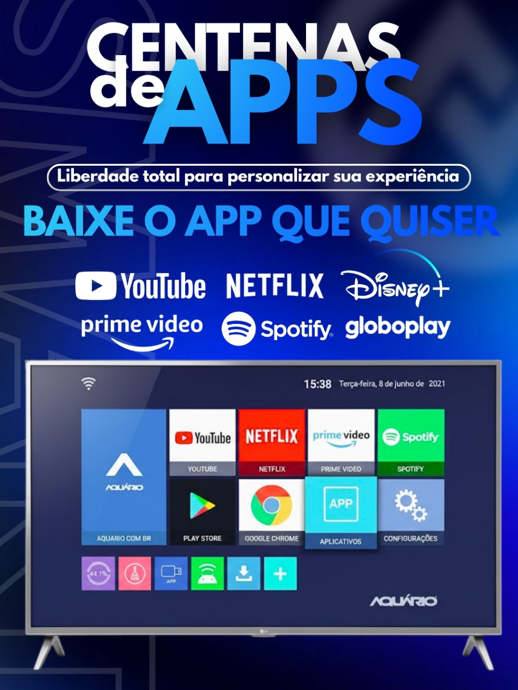 Tv Box Aquário Plus 4k Stv-3000 Plus Stv-3000 4k Padrão 4k 16gb Preto ...