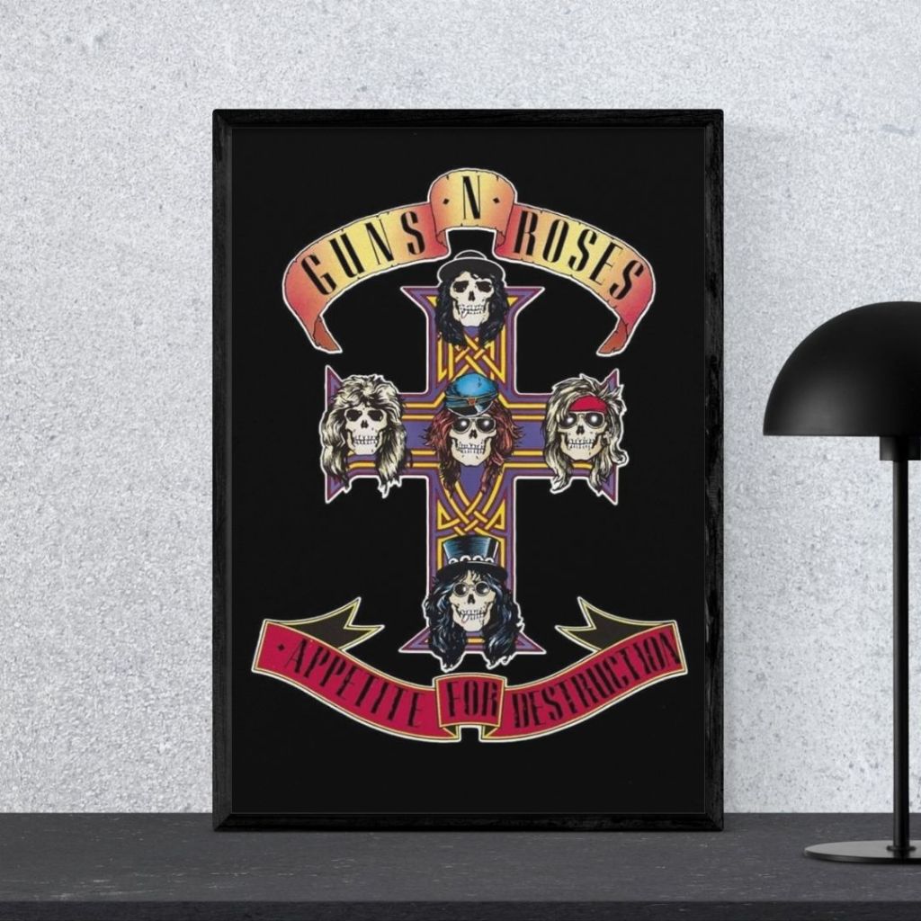 Quadro Decorativo Guns N’ Roses em MDF 3mm A4 – Arte Rock Clássico com ...