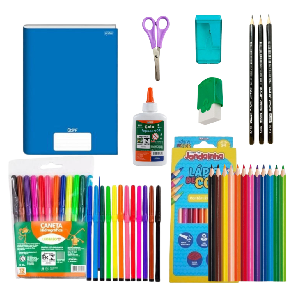 Kit Escolar Completo 2º Ano 7/8 Anos Material Escolar Infantil | Shopee ...