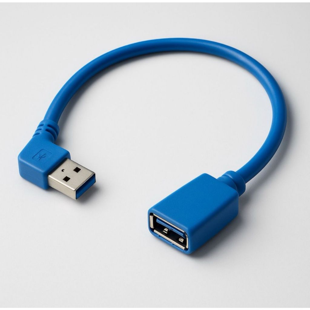 Cabo Extensor USB 3.0 Curvo 20cm Alta Velocidade | Shopee Brasil