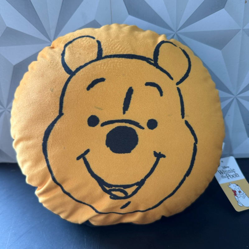 Almofada ursinho Pooh em fibra redonda cheia amarela personagem ...