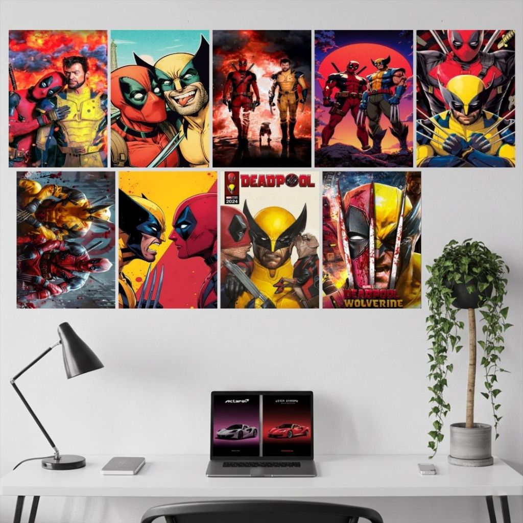 Kit Posters Deadpool e Wolverine A4 Papel Fotográfico 180g Brilhante ...