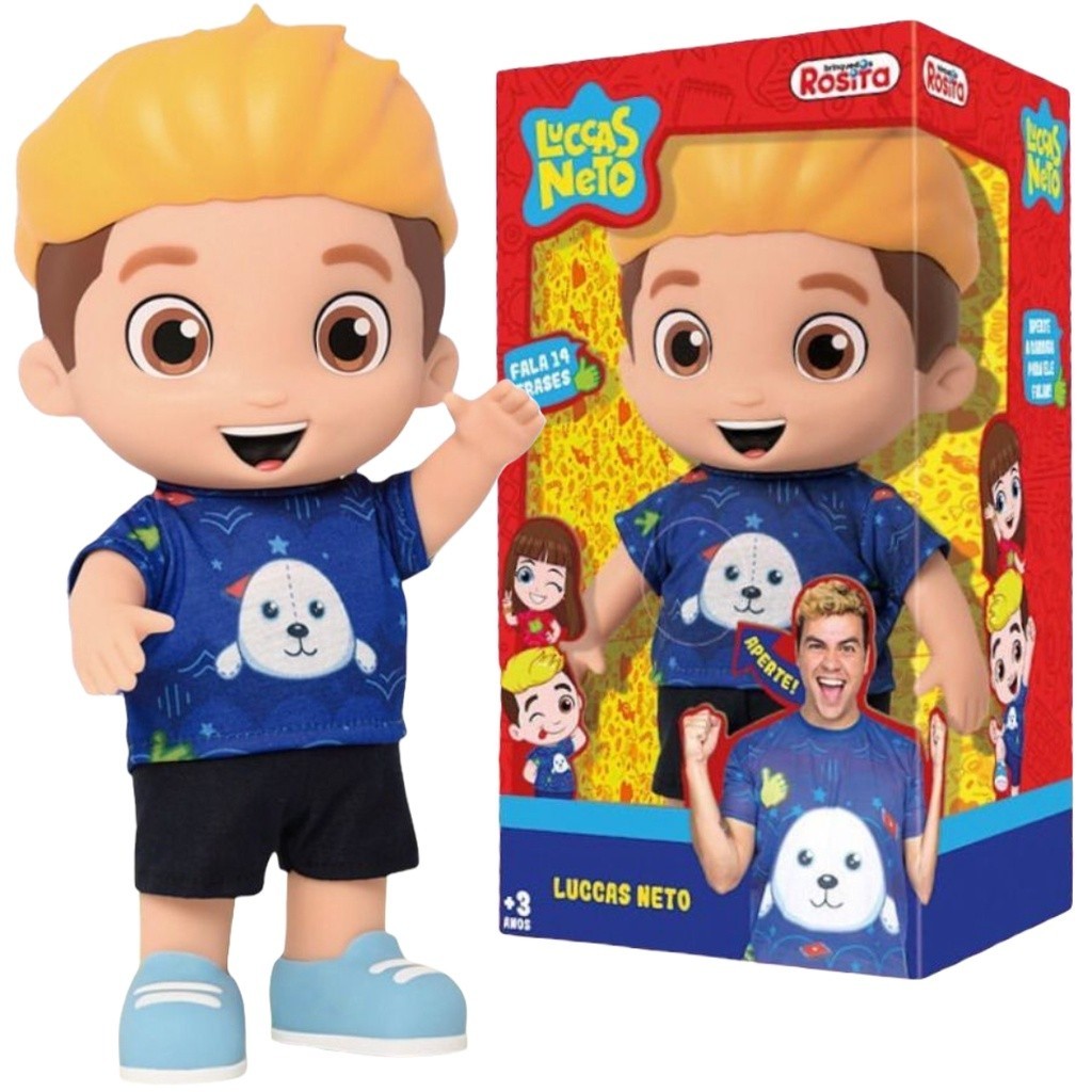 Boneco Luccas Neto Rosita Aventureiro Loiro Fala 15 Frases Promoção De ...