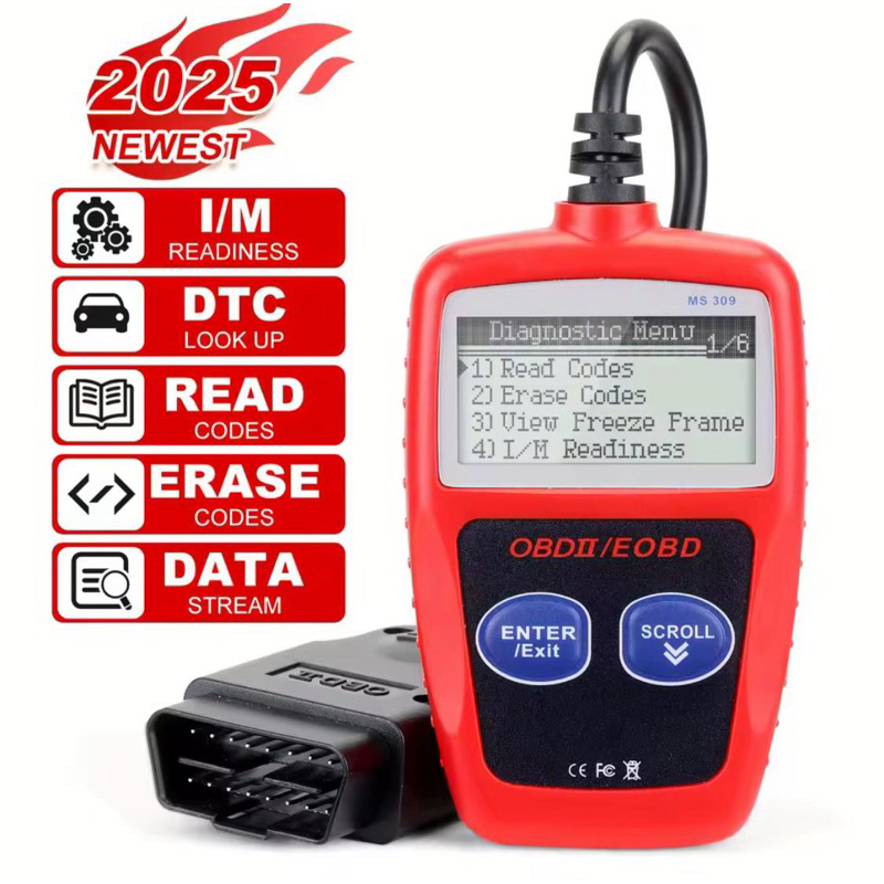 Scanner MS309 OBD2 Engine, Desligue a verificação, luz e leitura ...