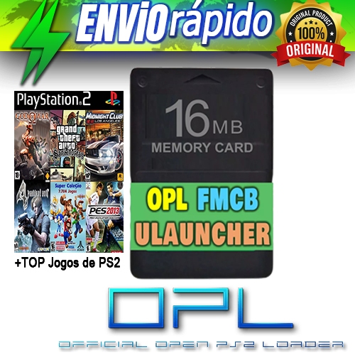 Memory Card PS2 com OPL Atualizado + Opl DB + Ulaunchelf | Shopee Brasil
