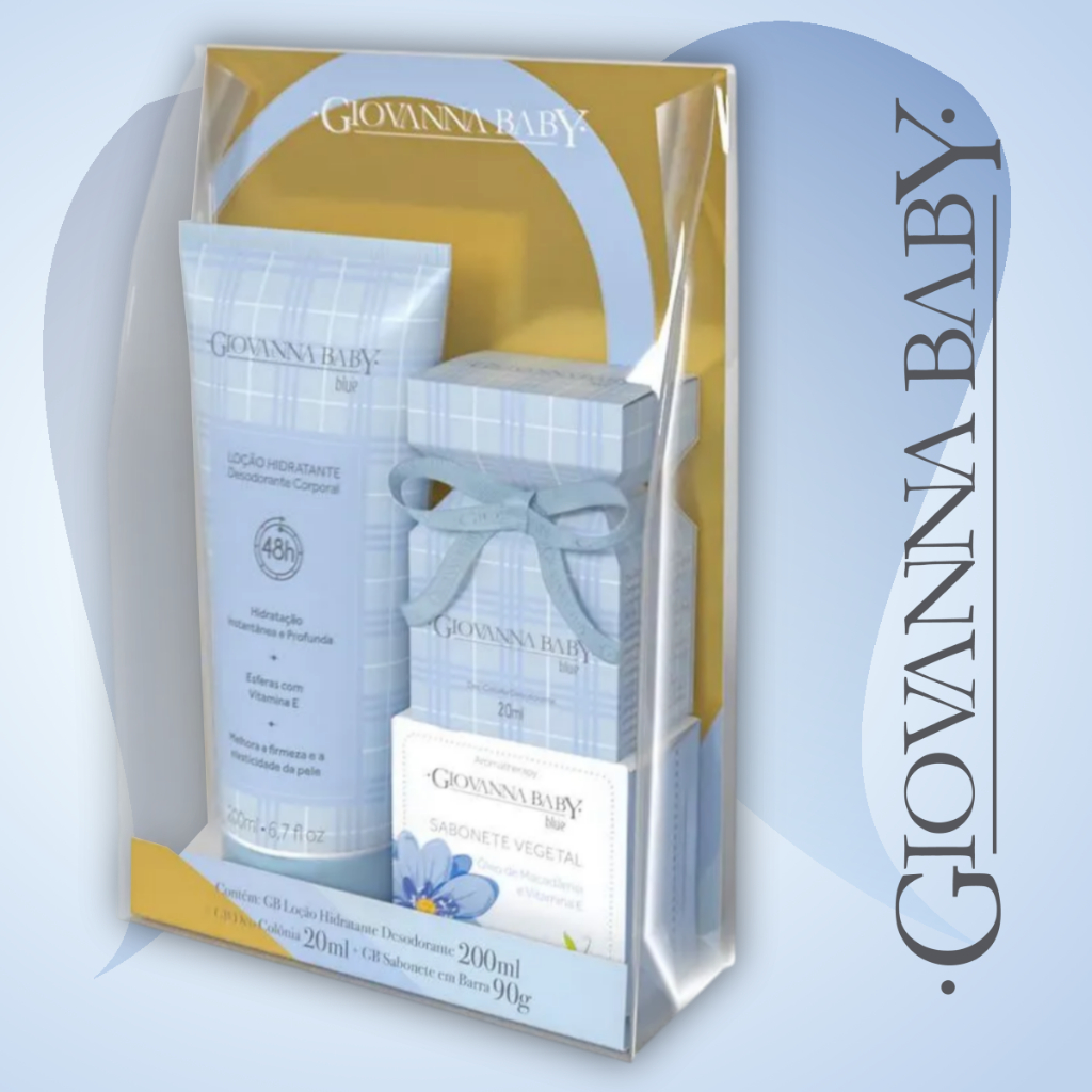 KIT GIOVANNA BABY BLUE COLONIA, HIDRATANTE E SABONETE VEGETAL | Shopee ...