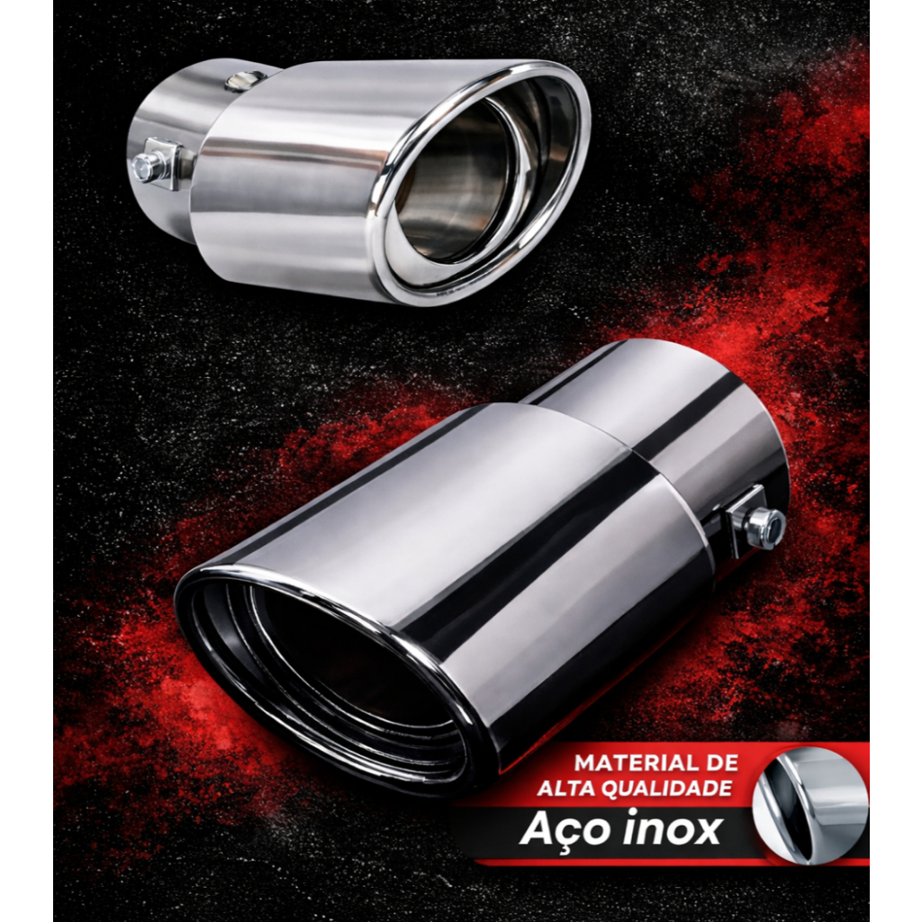 Ponteira Escapamento Aço Inox Saída 3 Polegadas Universal | Shopee Brasil