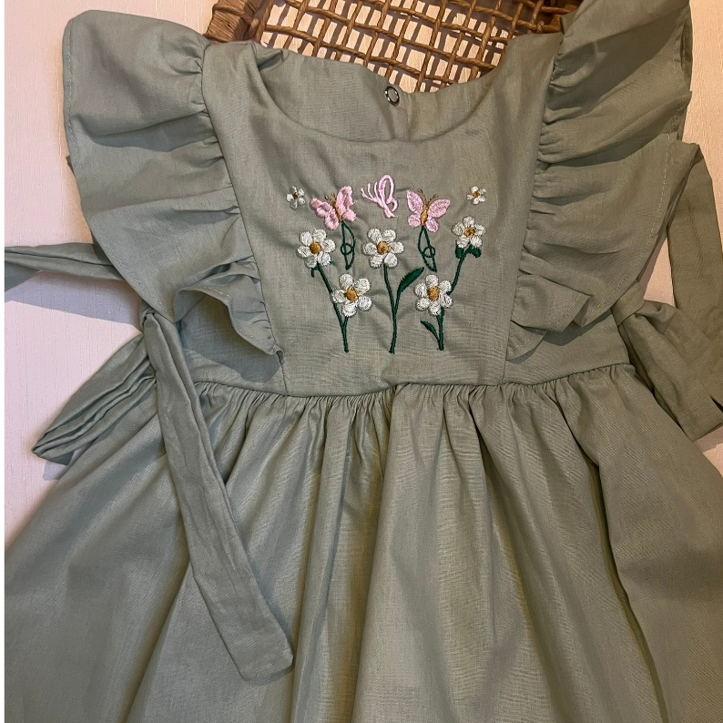 VESTIDO INFANTIL BORDADO PARA BEBÊS MENINAS | Shopee Brasil