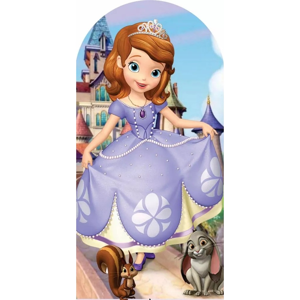 Painel de Festa Romano Sublimado Tema: Princesa Sofia2,20x1,50 | Shopee ...